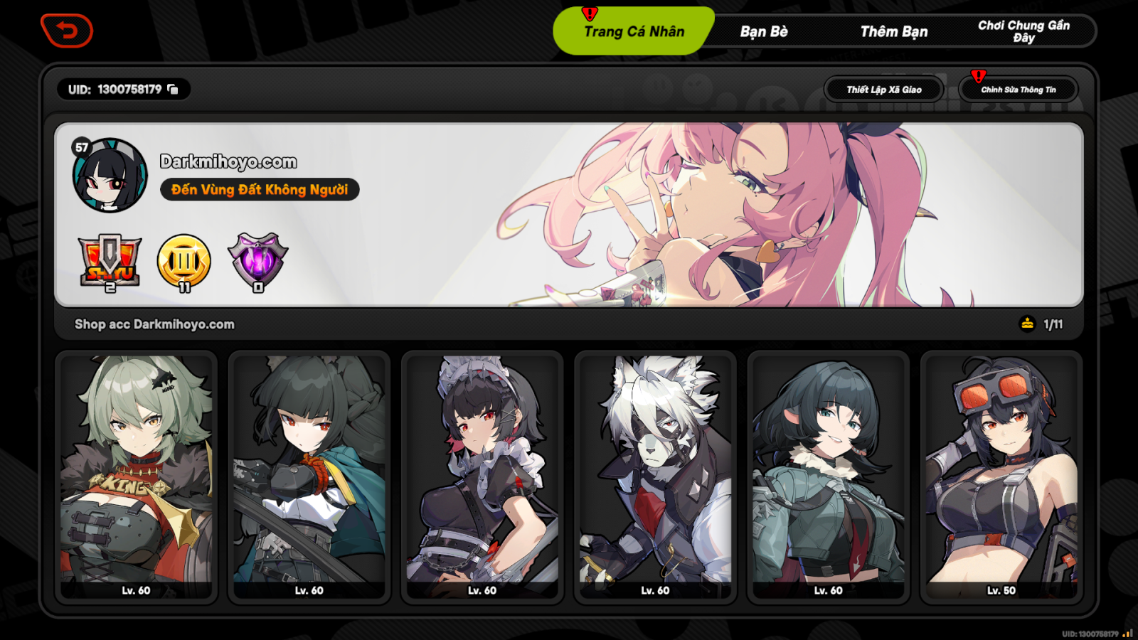 Acc Zenless Zone Zero ID 6229 - Shop acc Honkai impact 3, Honkai star rail, Zenless Zone Zero Uy ...